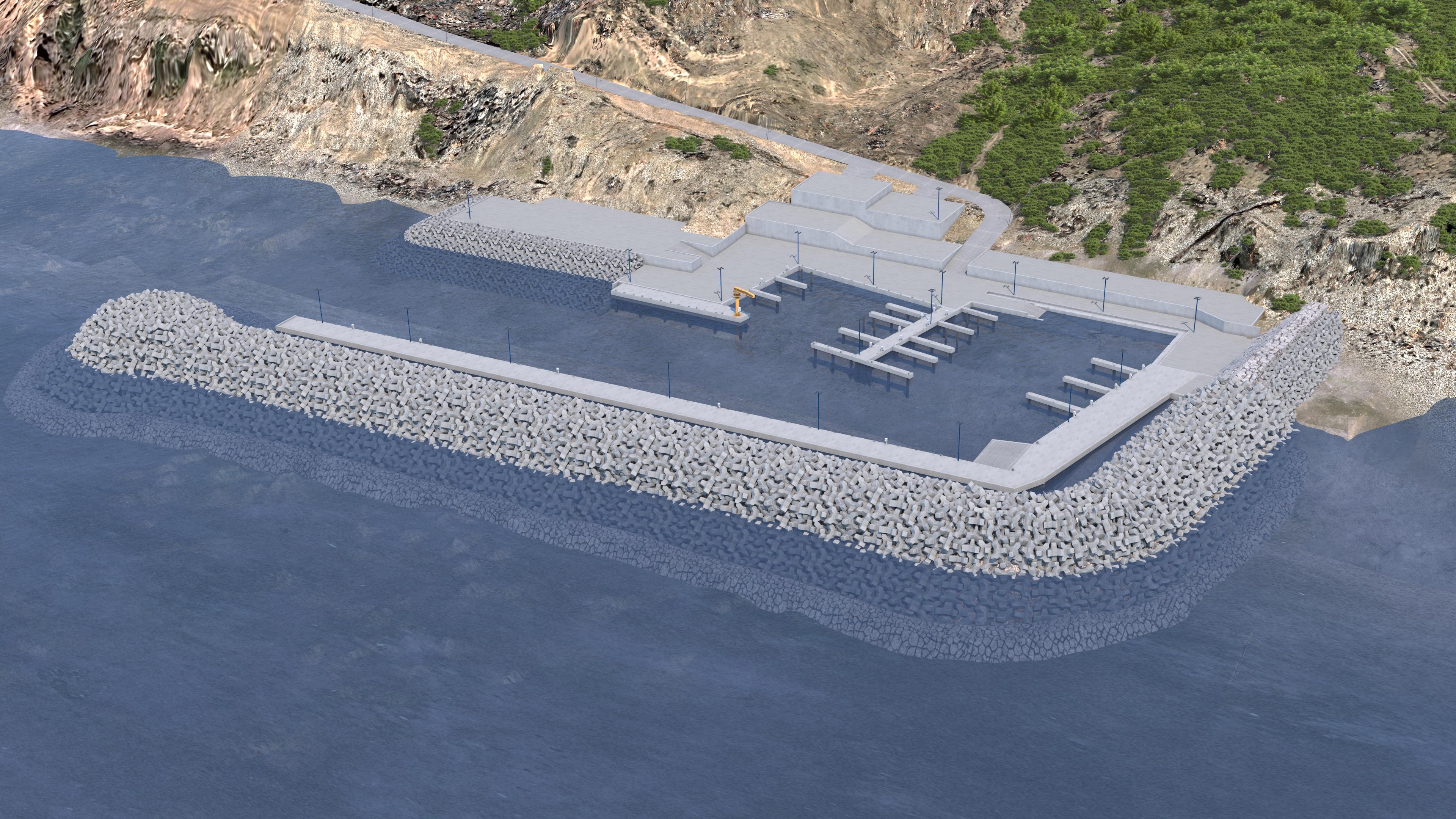 Construction contract for Black Rocks Harbor on Saba